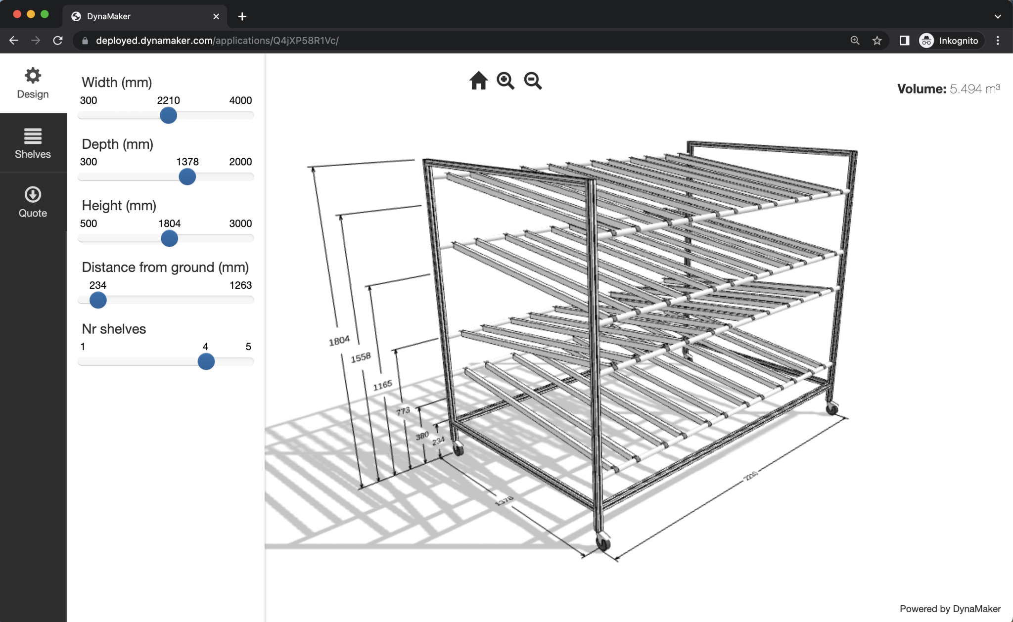 Parametrisk CAD-visualisering för produktkonfigurering – DynaMaker